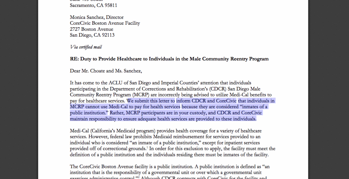 ACLU Demands California Provide Adequate Health Care to People ...
